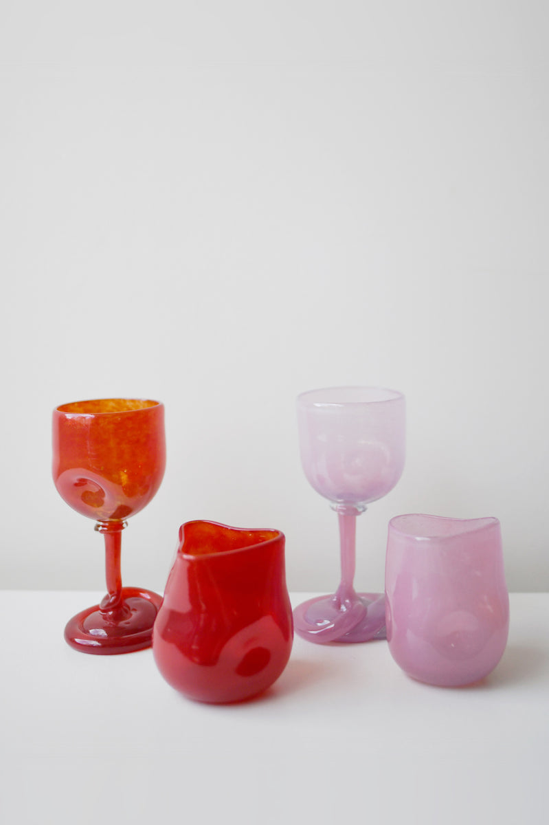 Thaw - Recycled Wine Glass in Red | Completedworks