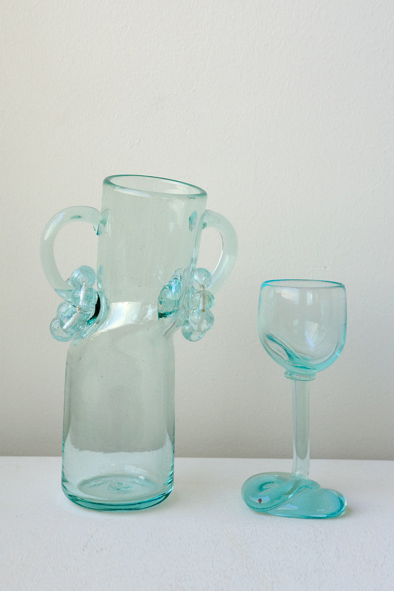 Teetering - Recycled Glass Carafe in Leaf Green | Completedworks