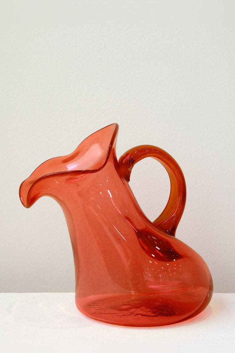 Thaw - Large Recycled Glass Jug in Red | Completedworks