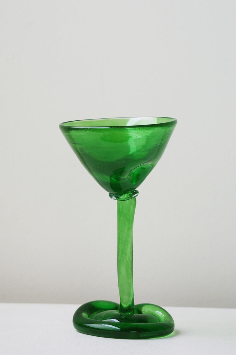Thaw - Recycled Martini Glass in Leaf Green | Completedworks