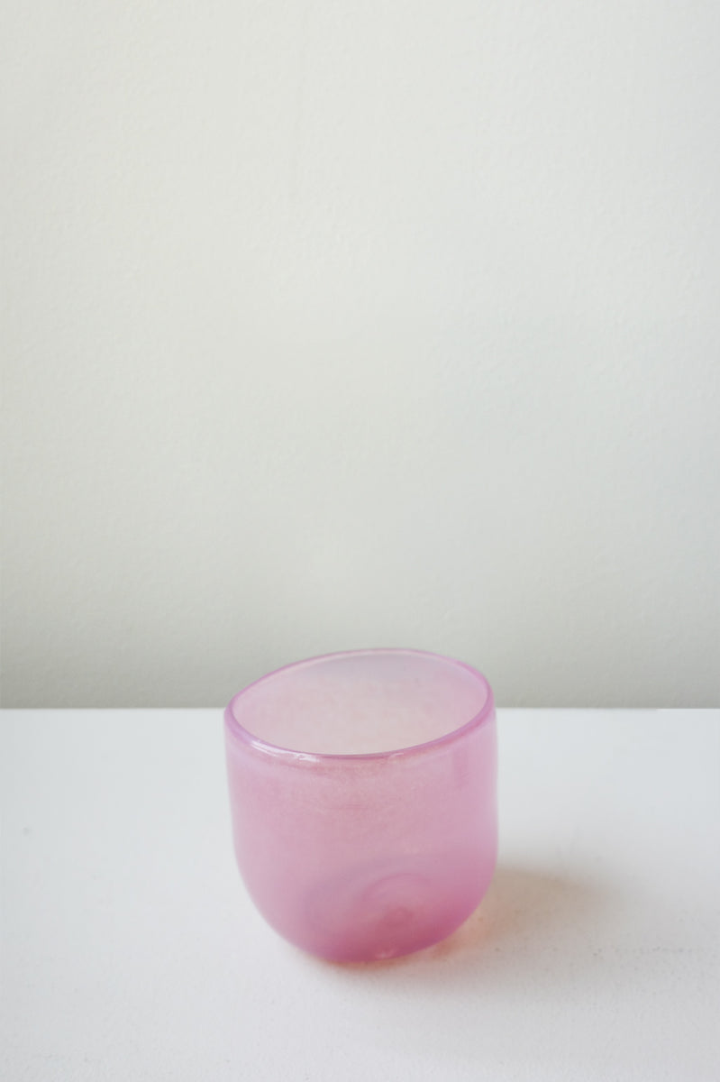 Thaw - Set of 2 Recycled Glass Dimple Cup in Pink | Completedworks