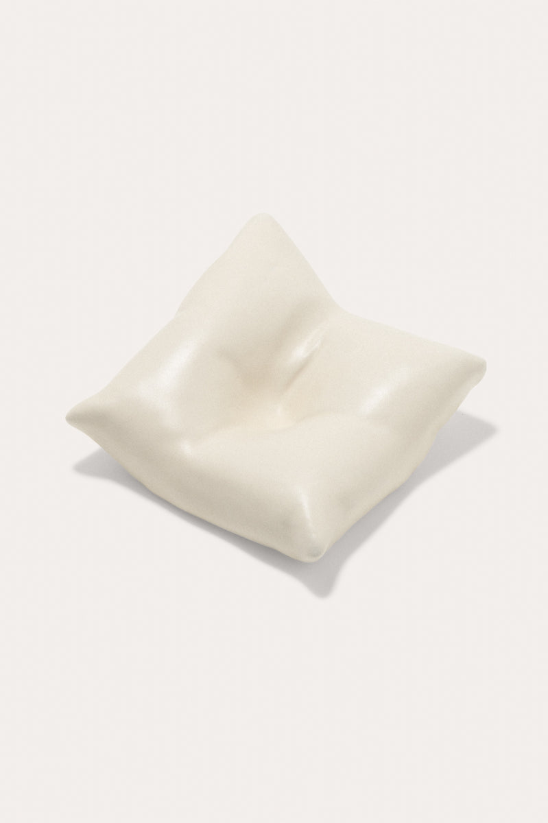 Bumped II - Ceramic Cushion in Matte White | Completedworks