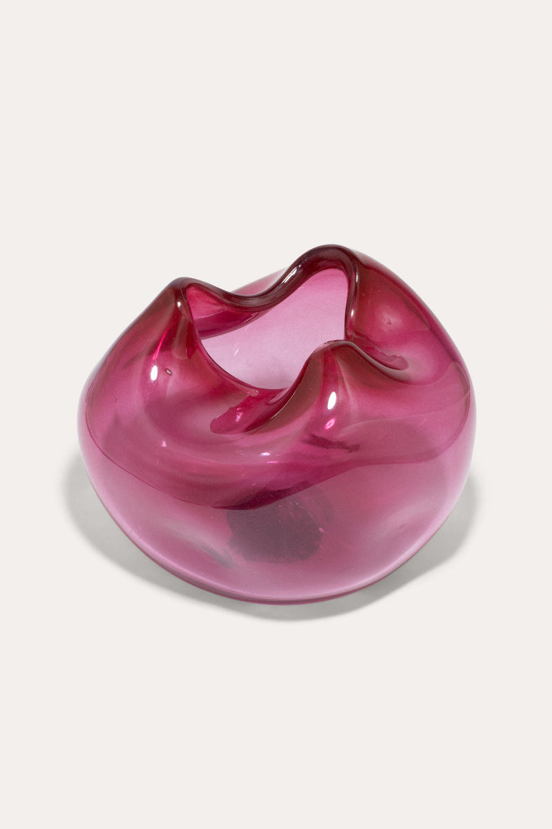 The Bubble to End all Bubbles - Recycled Glass Vase in Magenta ...
