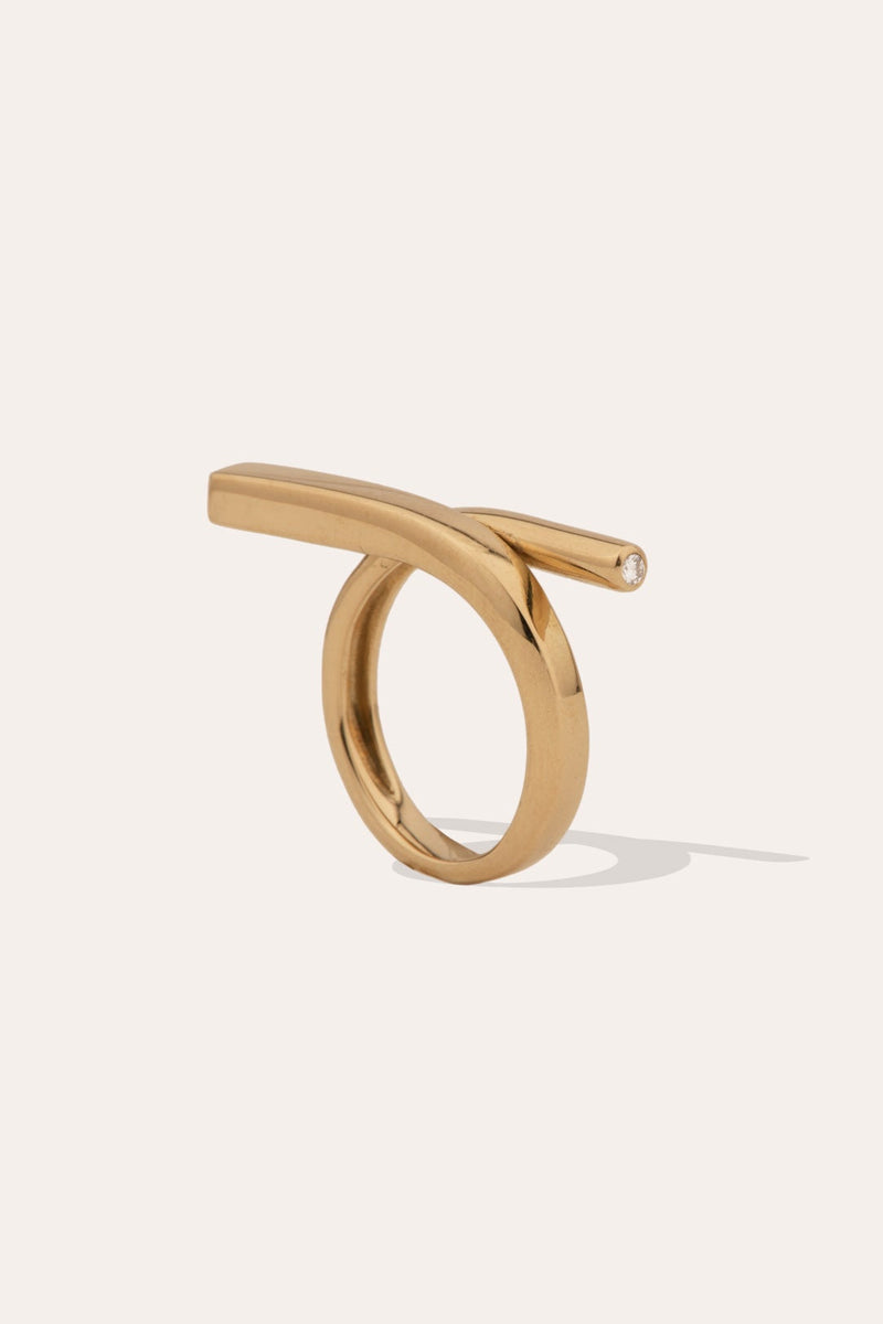 Flight - 18 Carat Yellow Gold and Diamond Ring | Completedworks