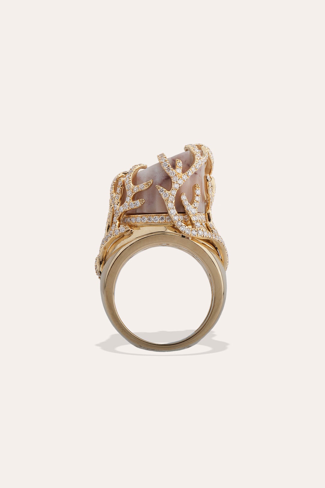 The Temptation of Spinoza - 18 Carat Yellow Gold, Marble and Diamond E ...