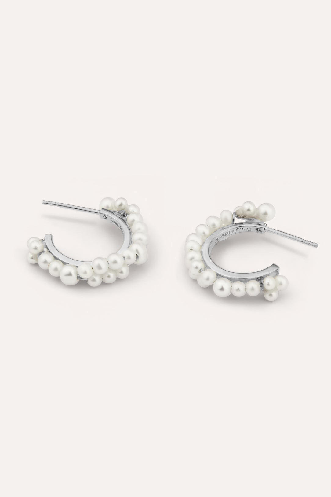 Stratus - Pearl and Platinum Plated Earrings | Completedworks